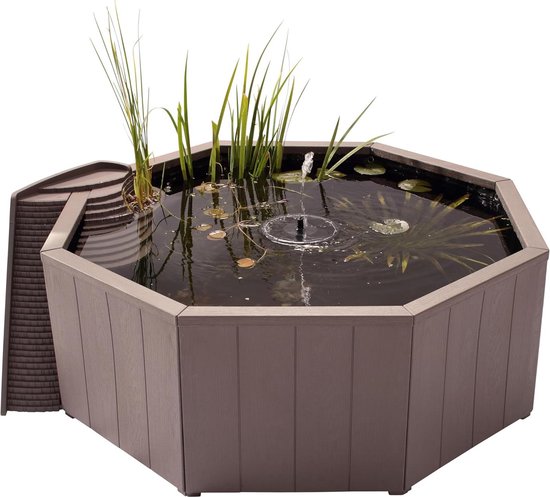 Vijverbak Aquagarden verhoogde vijver voor tuin | terras met zonne ...