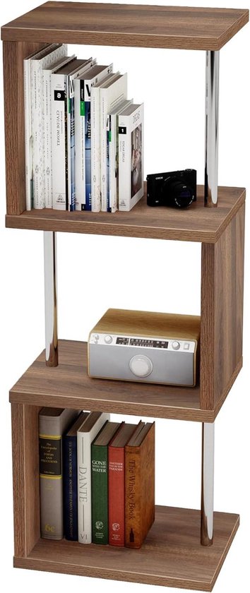 Moderne Vrijstaande S-vormige Boekenplank 4-laags Geometrische ...