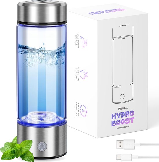 Waterstof Generator Oplaadbaar – Hydrogen Water Fles – 420ML H2 Water ...