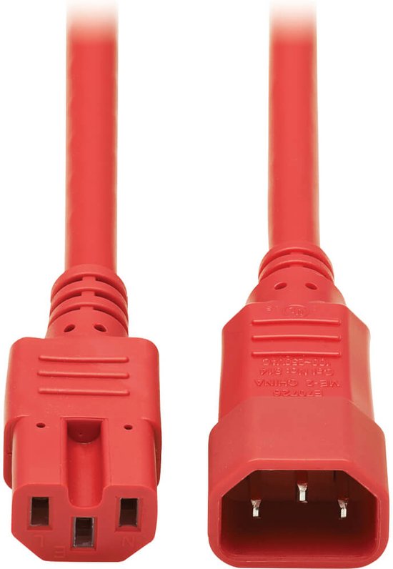 Tripp Lite P018-006-ARD electriciteitssnoer Rood 1,8 m C14 stekker C15 ...