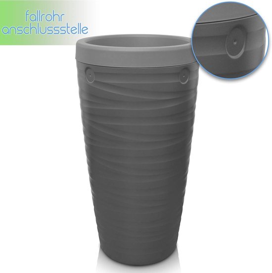 Regenton 240 liter Wave Design regenvat - vorstbestendig kunststof ...