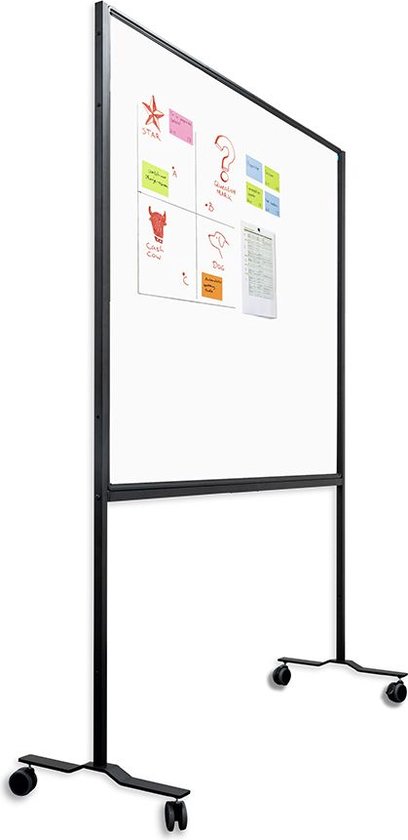 Smit Visual magnetisch whiteboard, verrijdbaar, emaille, 120 x 150 cm | bol