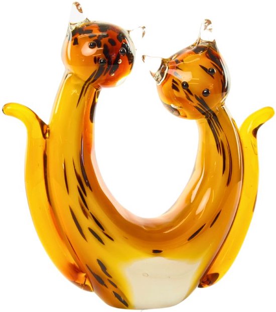 Glazen Katten - Murano Glas Beeldje - Kat Decoratie - Woondecoratie Huisdier -... | bol