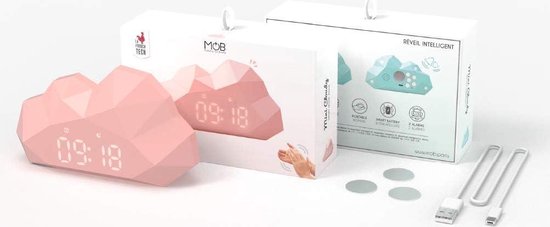 Mini Cloudy lichtgevende digitale wekker - bureau & nachtkastje klok ...