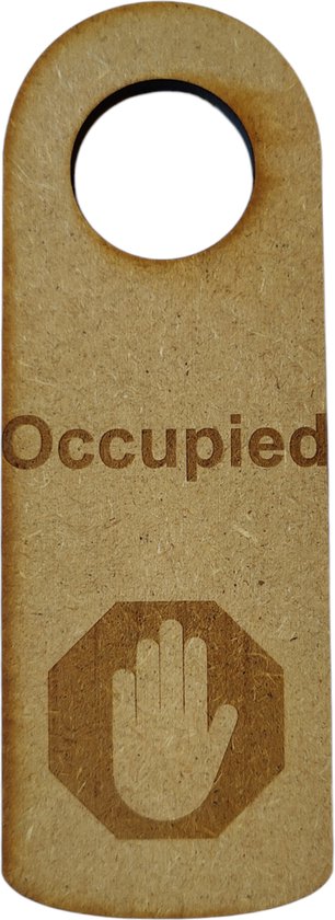 Djemzy - deur bordje - deurhanger - free - occupied - dubbelzijdig ...