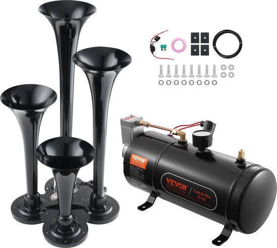 Luchthoorn 12 Volt - Trompet Luchthoorn - Auto Toeter - Claxon - 150 ...