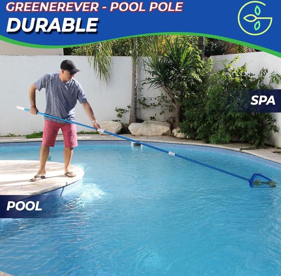 360cm Telescopic Aluminum Swimming Pool Rod for Skimmer Nets Vacuum ...