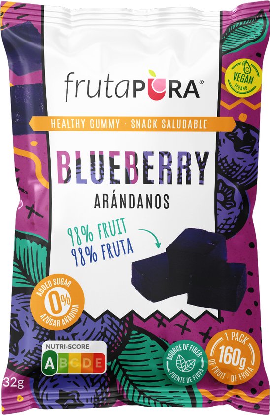 FrutaPura Blueberry | Bosbes | Healthy Gummy | Fruit Snack | Vegan ...