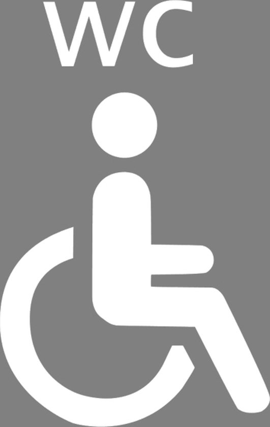 Deursticker WC Rolstoel - gehandicapten toilet - minder valide toilet ...