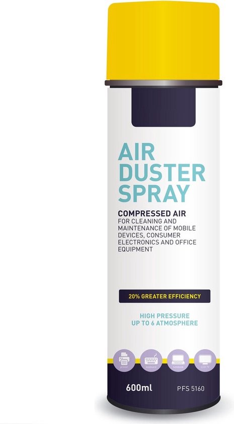 Platinet / Omega Perslucht spray spuitbus - 600ml - Set van 3 | bol