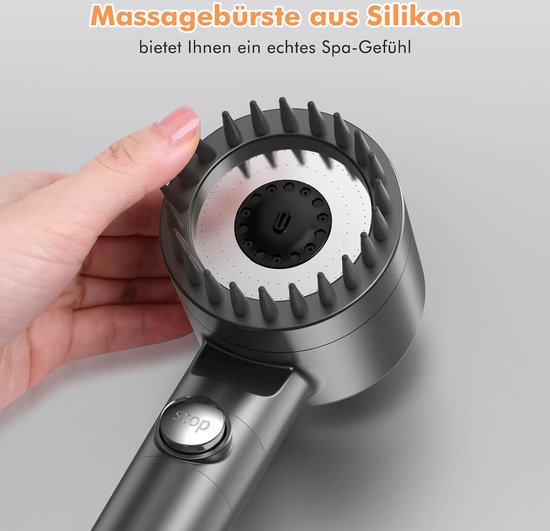 Douchekop met filter, hogedruk handdouche met filtratie in 15 lagen, 1 ...