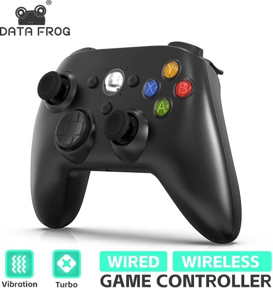 Draadloze Controller voor Xbox 360 - Spelcontroller met Dual-Vibratie Turbo -... | bol