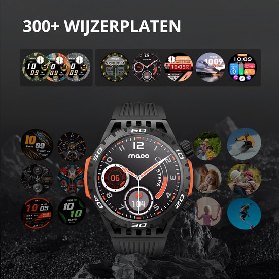 Maoo Explorer Smartwatch - Intern Kompas - Heren - Stainless Steel en ...