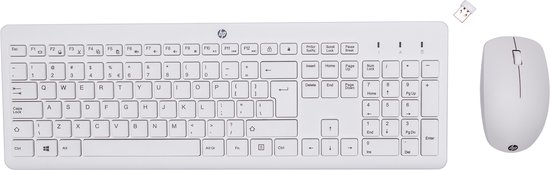HP 230 - Draadloos Toetsenbord en Muis - Qwerty - Wit | bol