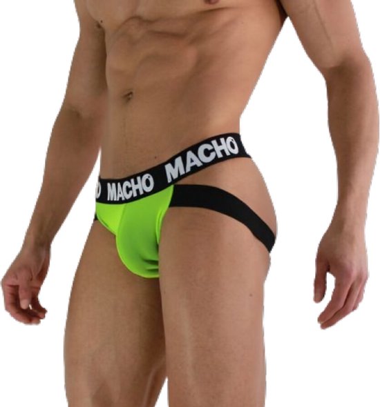 MACHO - MX28FA JOCK GREEN FLUOR L | EROTISCHE HEREN ONDERGOED | EROTISCHE JOCKSTRAP | bol