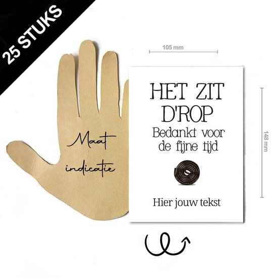 25 stuks gepersonaliseerde afscheid kaarten het zit '''drop'' | A6 ...