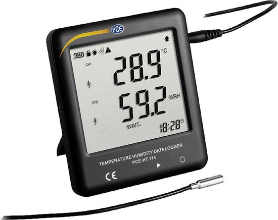 PCE Instruments PCE-HT 114 PCE-HT 114 Multidatalogger Te meten ...