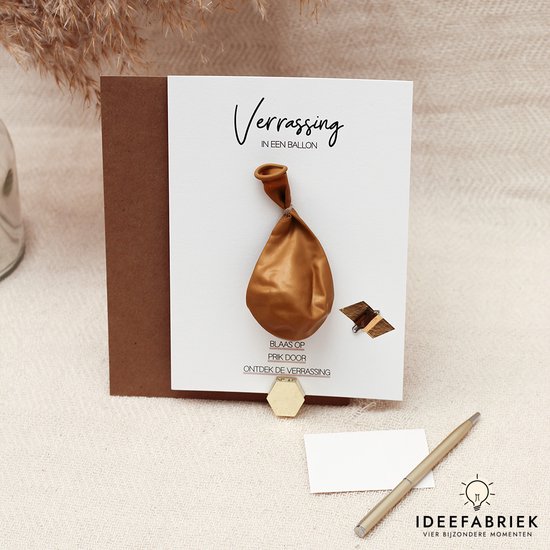Ideefabriek - Ballonkaart - Verrassing in een ballon - Origineel Cadeau ...