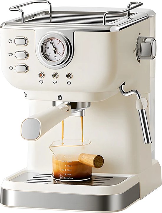 Luvlea Koffieapparaat - Espresso apparaat - Met melkopschuimer ...