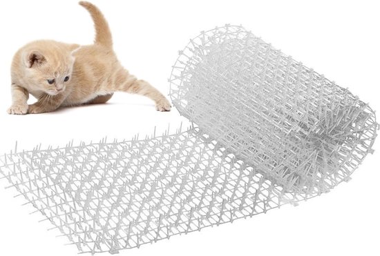 Kattenverjager Transparante Afweermat - Katten afweer - 200x30 cm | bol