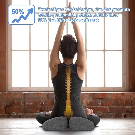 Zitkussen geheugenschuim pijn stuitbeen ischias houding verbeteren ...