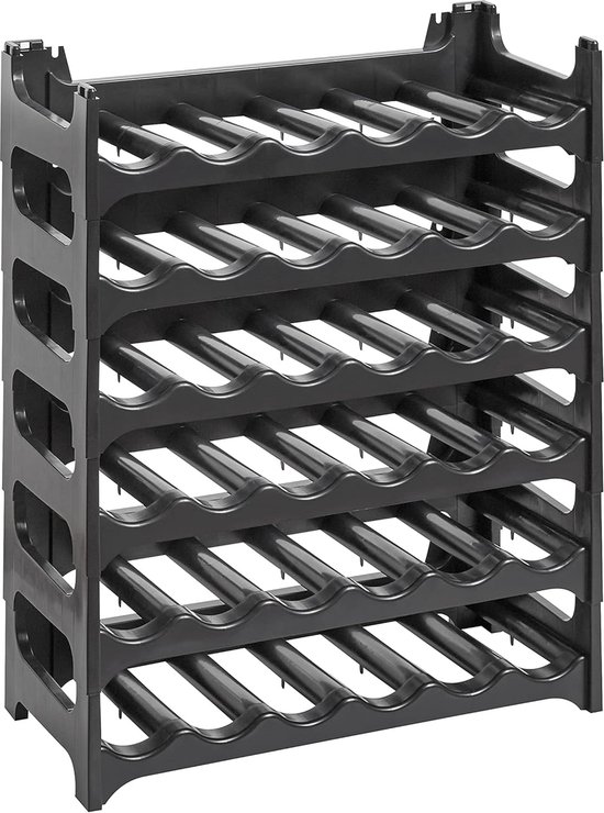 flessenrek modulair stapelbaar - wijnrek voor 36 flessen - rek-systeem ...