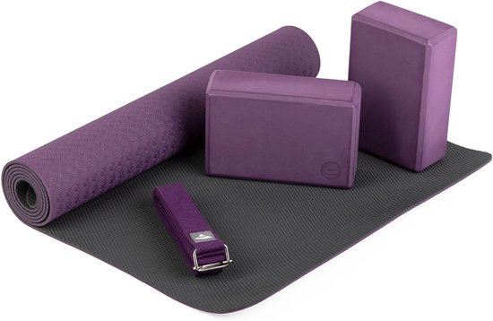 Yoga Starter Set compleet | Set bestaande uit: 1 yogamat van TPE, 2 ...