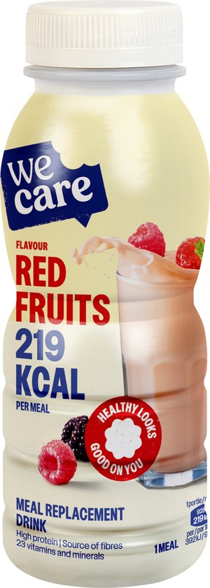 WeCare - Meal Replacement Drink - Rode Vruchten - 8 x 236 ml | bol