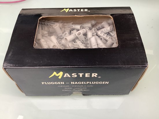 master pluggen. 8mm. kunststof. grijs 200 stuks. muurpluggen | bol
