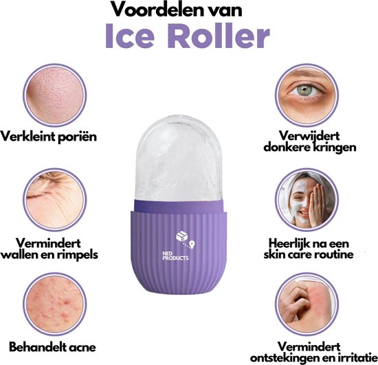 Ned products ijs Roller – Ice Roller - Met Gua Sha Steen - Ijs ...