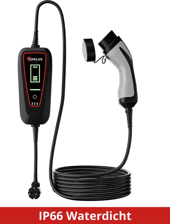 Carlux® Mobiele Lader Type 2 naar Schuko - IP66 Waterdicht - Instelbaar ...