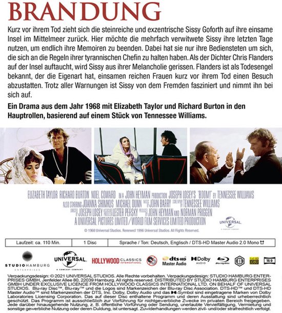 Boom (1968) [Blu-ray] Elizabeth Taylor , Richard Burton (Blu-ray ...