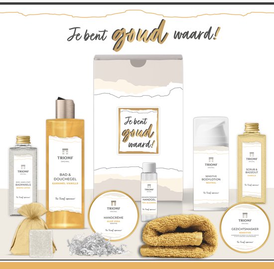 Geschenkset “Je bent goud waard!” - 9 producten - 850 gram | Triomf ...