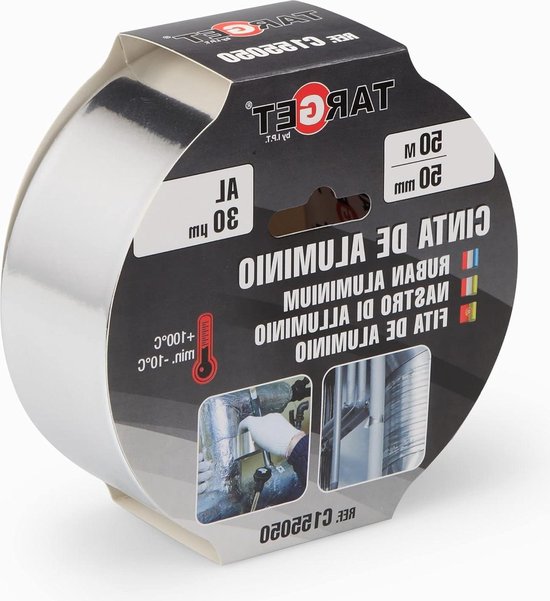Aluminium band - 50 m x 50 mm - waterdicht | bol