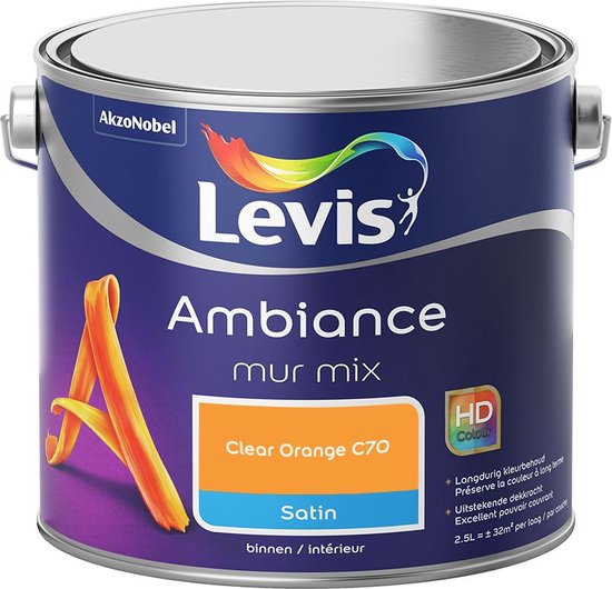Levis - Ambiance Mur Satin Mix - Clear Orange C70 - 2,5 L | bol