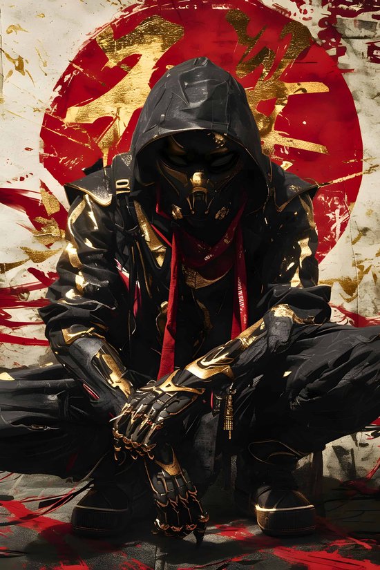 Ninja Poster | Krijger Poster | Actie Poster | Stijlvolle Poster ...
