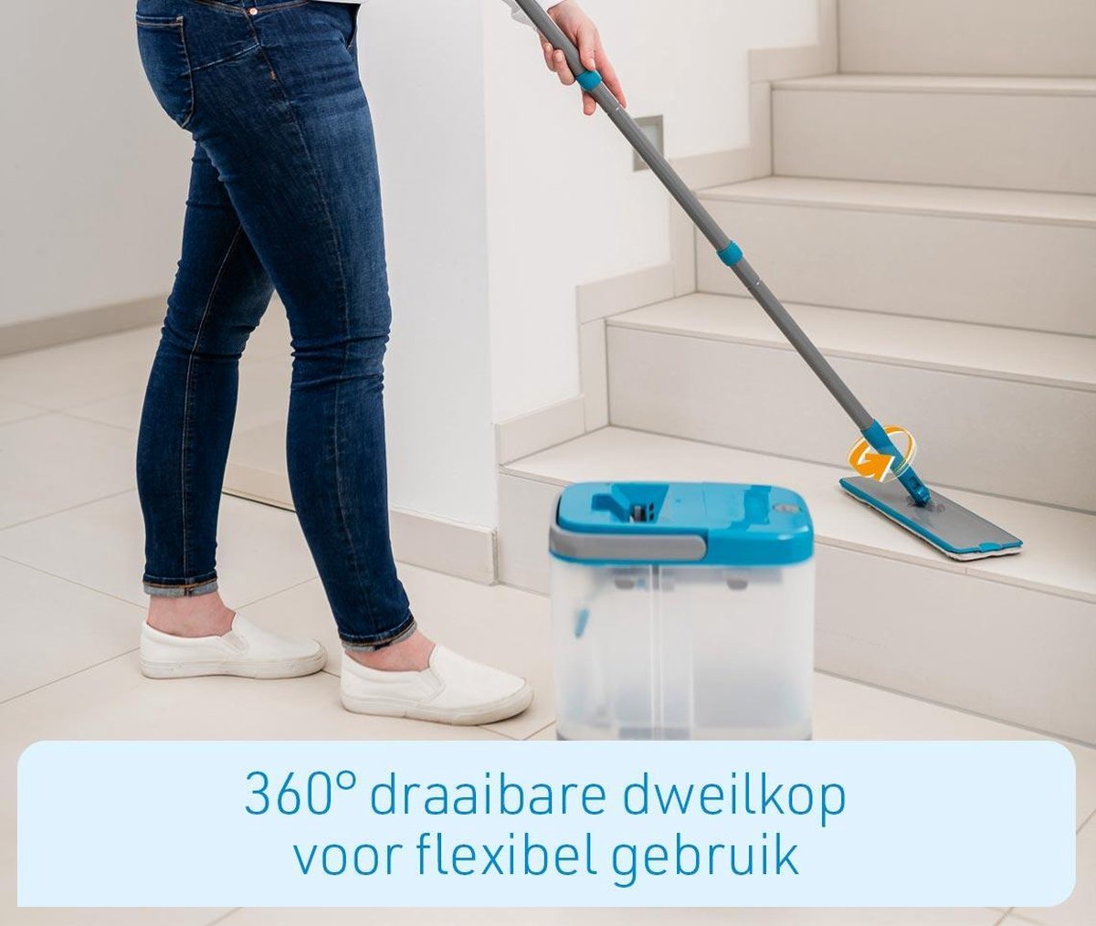 Livington Everclean Mop met schoonwaterpomp | Vloerwisserset met 2 ...