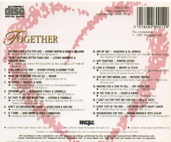 Together - Magic Love, 1-CD VARIOUS - TOGETHER: THE MAGIC OF LOVE | CD ...