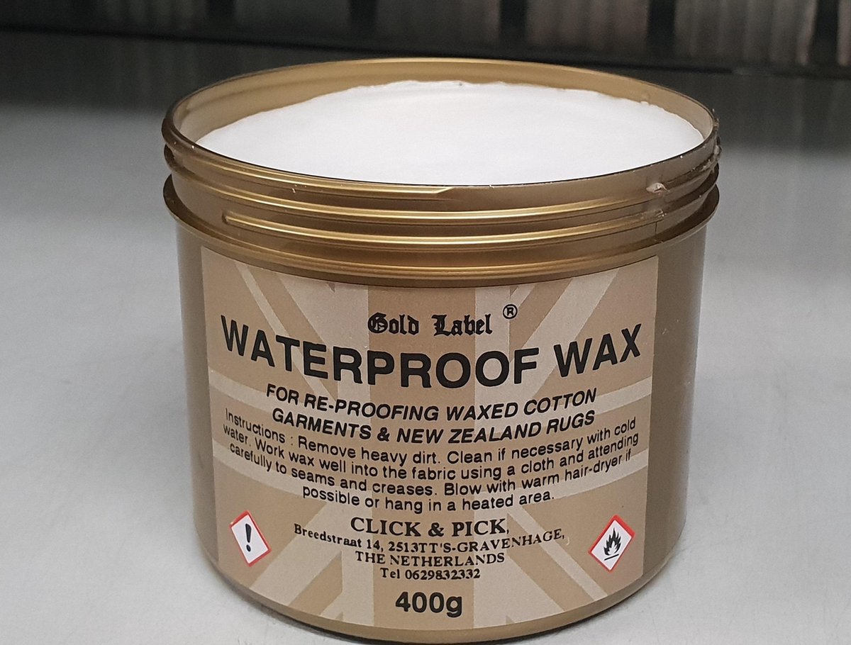Waterproof Wax, Gold Label. Re-proofing For All Waxed Cotton Garments ...