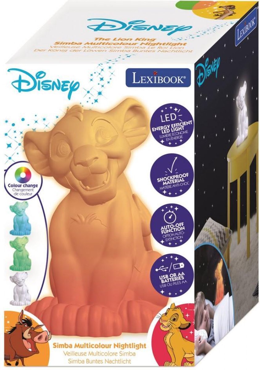 Lion King Nachtlampje Simba Multicolor | bol