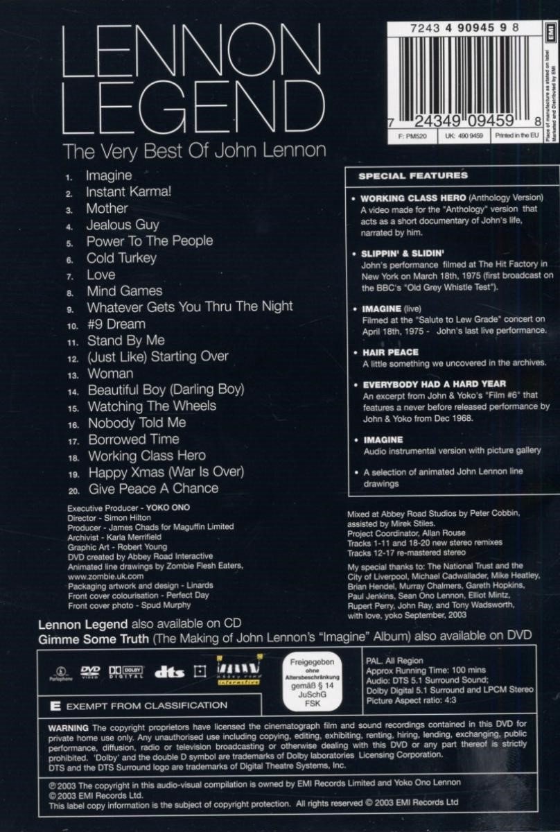 John Lennon - Legend (DVD), John Lennon | Muziek | bol