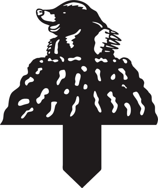 metalen mol - molshoop - zwart gepoedercoat | tuinbeeld -uinsteker ...