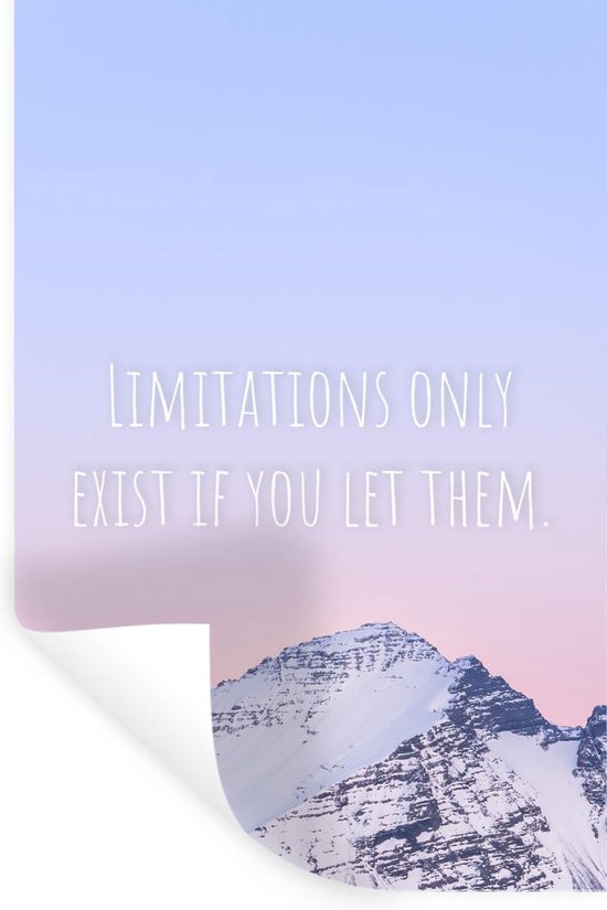 Muurstickers - Sticker Folie - Spreuken - Quotes - 'Limitations only ...