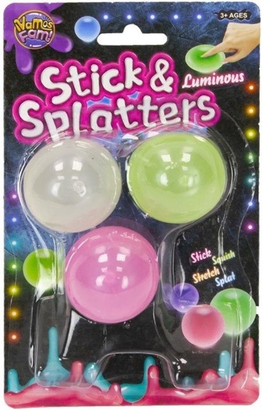 Magic fidget Sticky Balls glow in the dark - Fidget Toys - Sticky Balls ...