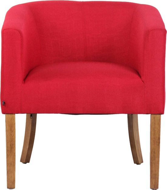 Fauteuil - Stoel - Stof - Rood | bol