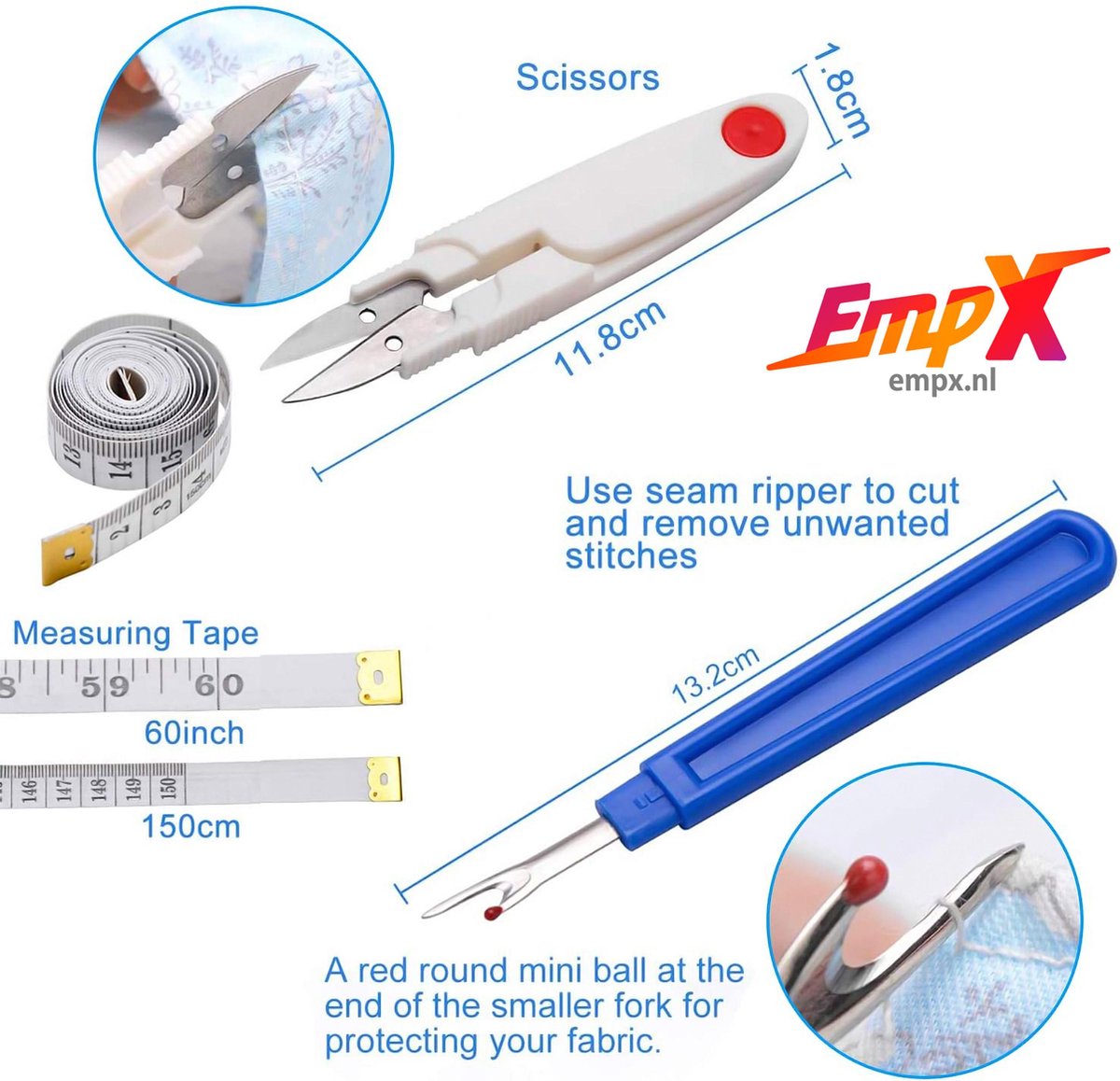 199 delige rits reparatie set - Rits reparatieset - Runner rits ...