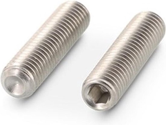 Stelschroef+Krater Din916 M8X12 Rvs A2 - 200 stuks | bol.com