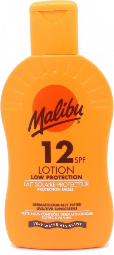 Malibu Sun Lotion SPF12 Low Protection Waterproof 200ml | bol.com