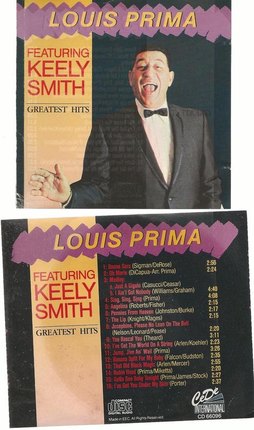 LOUIS PRIMA & KEELY SMITH - GREATEST HITS, Keely Smith | CD (album ...