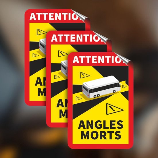Sticker & Co - Bubbelvrij - Dode Hoek Sticker BUS - Angles Morts ...